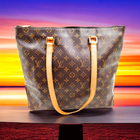 Louis Vuitton | Bags | Louis Vuitton Lv Shoulder Bag Cabas Mezzo Brown ...